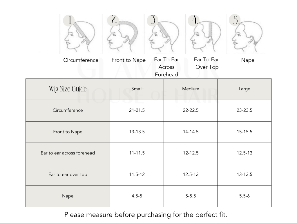 Size Chart – Glamour House Of Hair